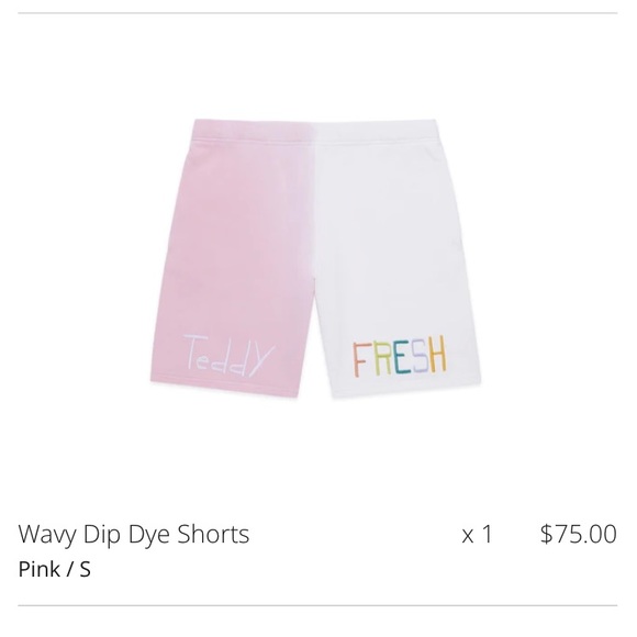 Teddy Fresh | Shorts | Teddy Fresh Wavy Dip Dye Shorts | Poshmark